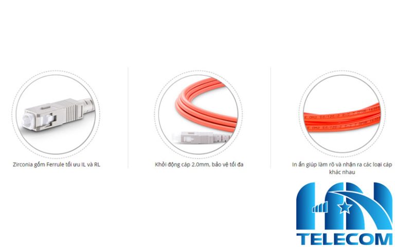 Dây nhảy quang SC-SC OM2 Multimode Duplex 3m