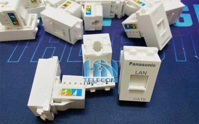 Nhân mạng Cat6 RJ45 Panasonic âm tường | Viễn Thông VTHN