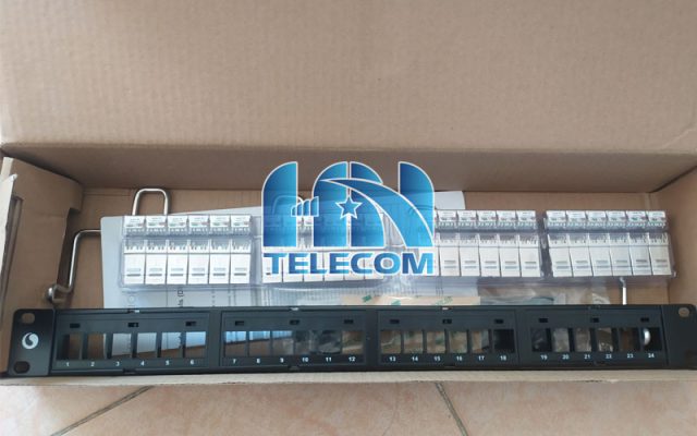 Patch Panel Cat6A 24 Port chống nhiễu Commscope P/N: 760162800