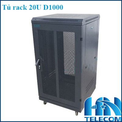 Tủ rack 20U D1000 tiêu chuẩn 19 inch | Viễn Thông VTHN