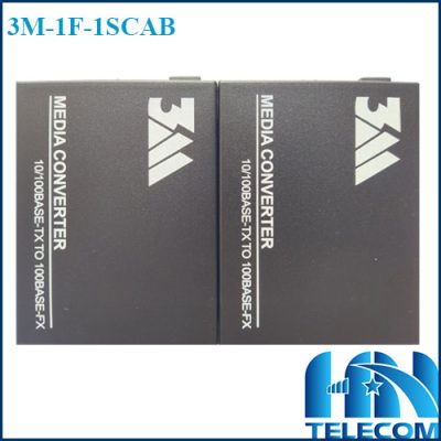 Converter quang 3M 1 sợi 10/100 3M-1F-1SC-A/B |3M Telecom