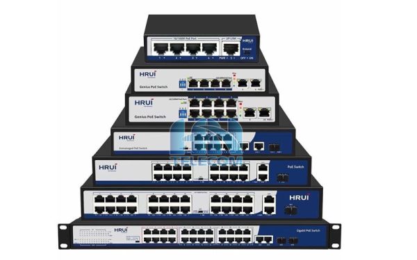Switch HRUI 8 port POE + 2 SFP Uplink 1000M HR901-AFG-82NS