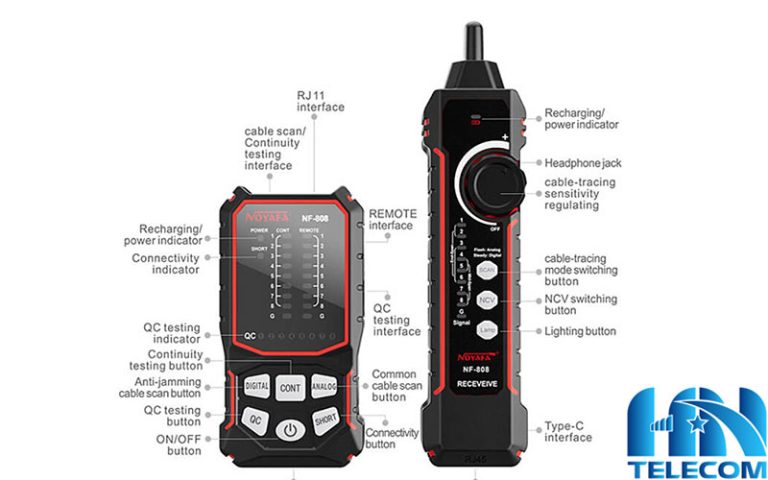 Máy test mạng Noyafa NF-808 đa năng | Viễn Thông VTHN